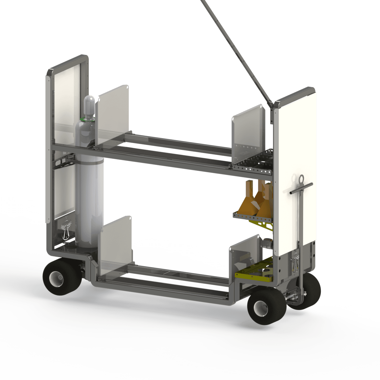 Bare Modular Cart Chassis with Steering System - Pit Innovations